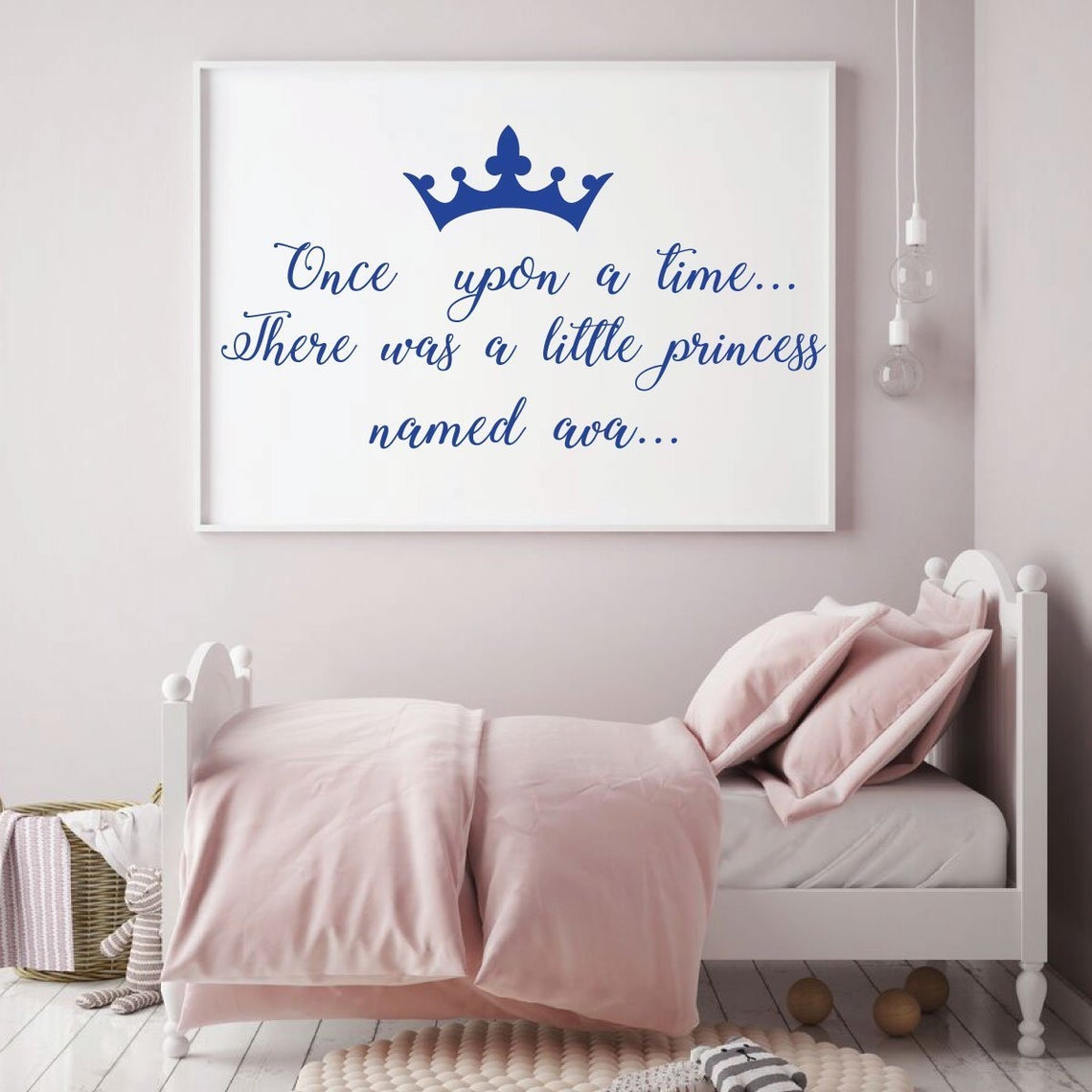 Personalized Once Upon a Time Wall Decal With Crown Vinyl - Etsy