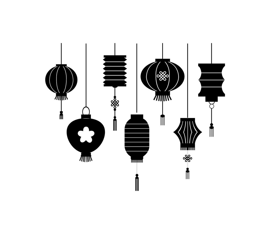 Vinyl Wall Decal Traditional Asian Chinese Oriental Lantern - Etsy