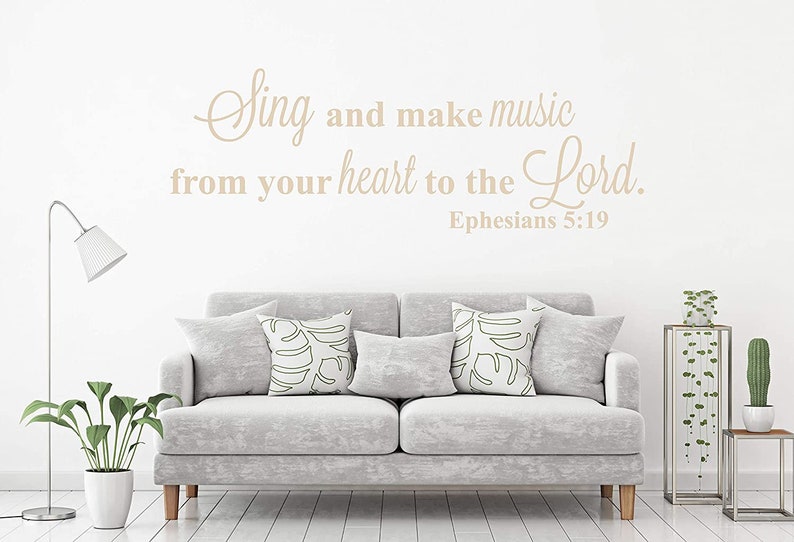 Sing and Make Music From Your Heart to the Lord Ephesians - Etsy
