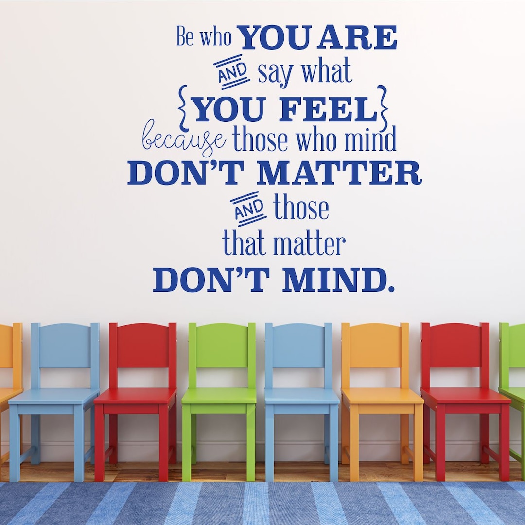 Classroom Decorations - Motivational Be Who You Are Quote, You Matter ...