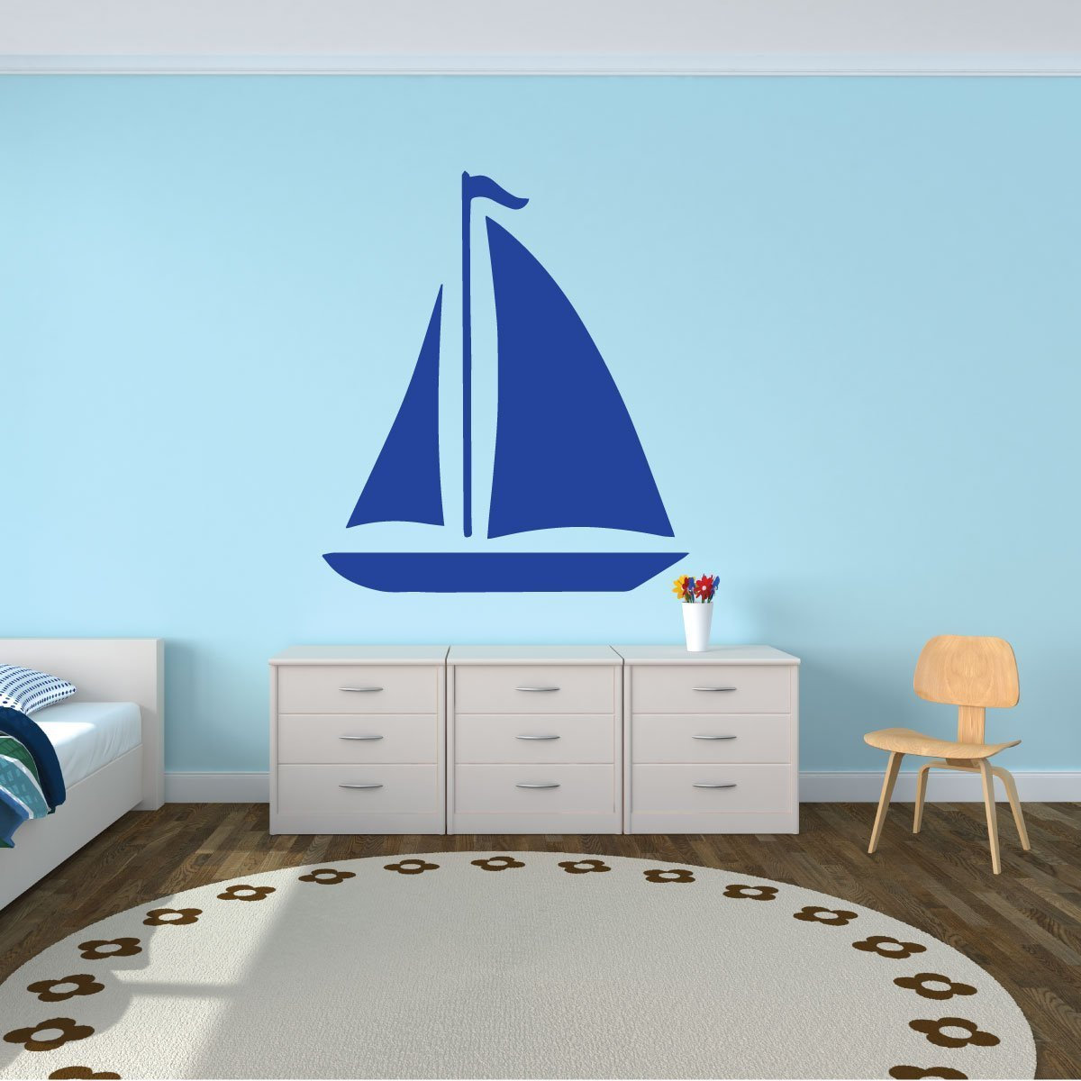 Sailboat Wall Decal Personalized Sailboat Wall Decor Wall - Etsy