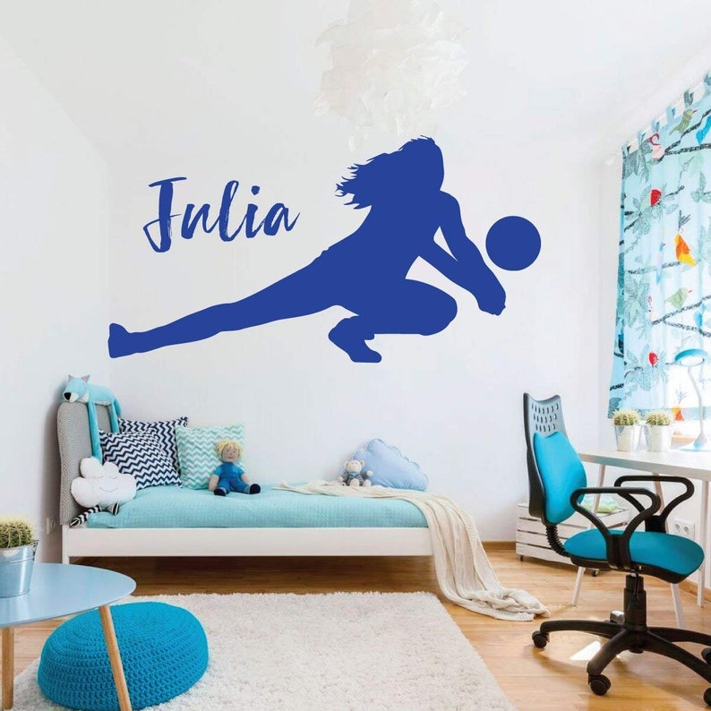 Volleyball Wall Decal Volleyball Decor for Bedroom - Etsy