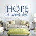 Hope Decal Vinyl Wall Decor Motivational Lettering Decoration for Home ...