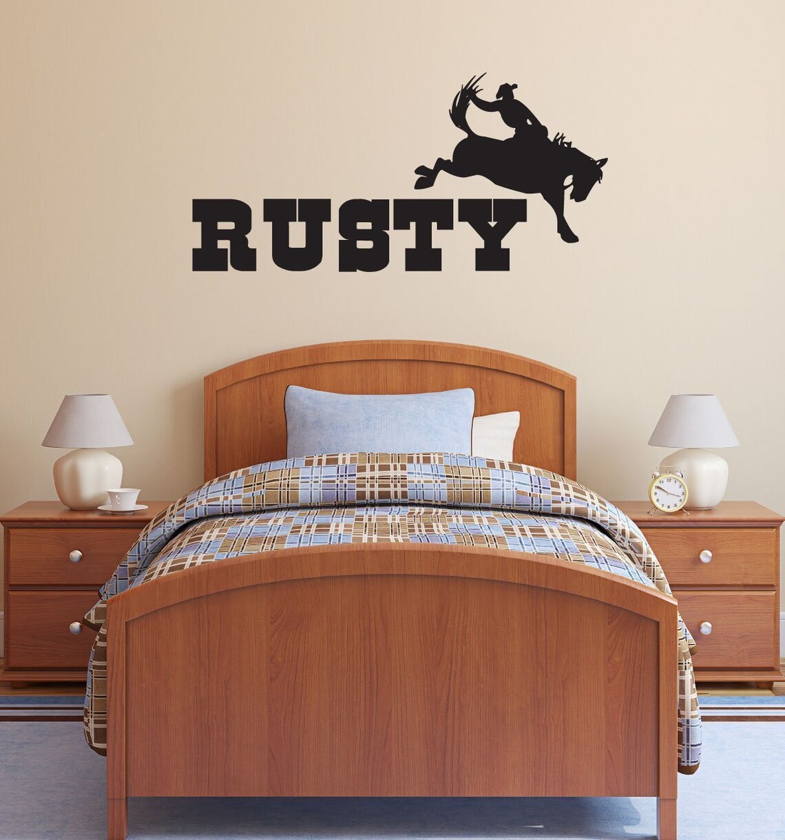 Wall Decals for Boys - Personalized Rodeo Cowboy Vinyl Sticker for Boy ...