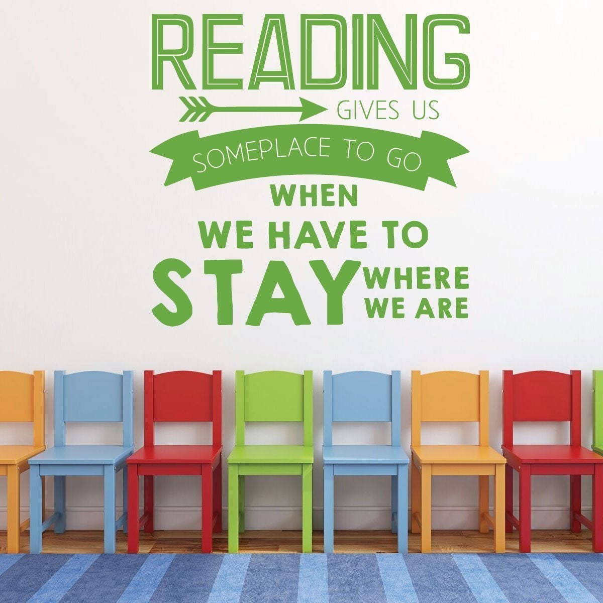 Reading Wall Decal reading Gives Us Someplace to | Etsy