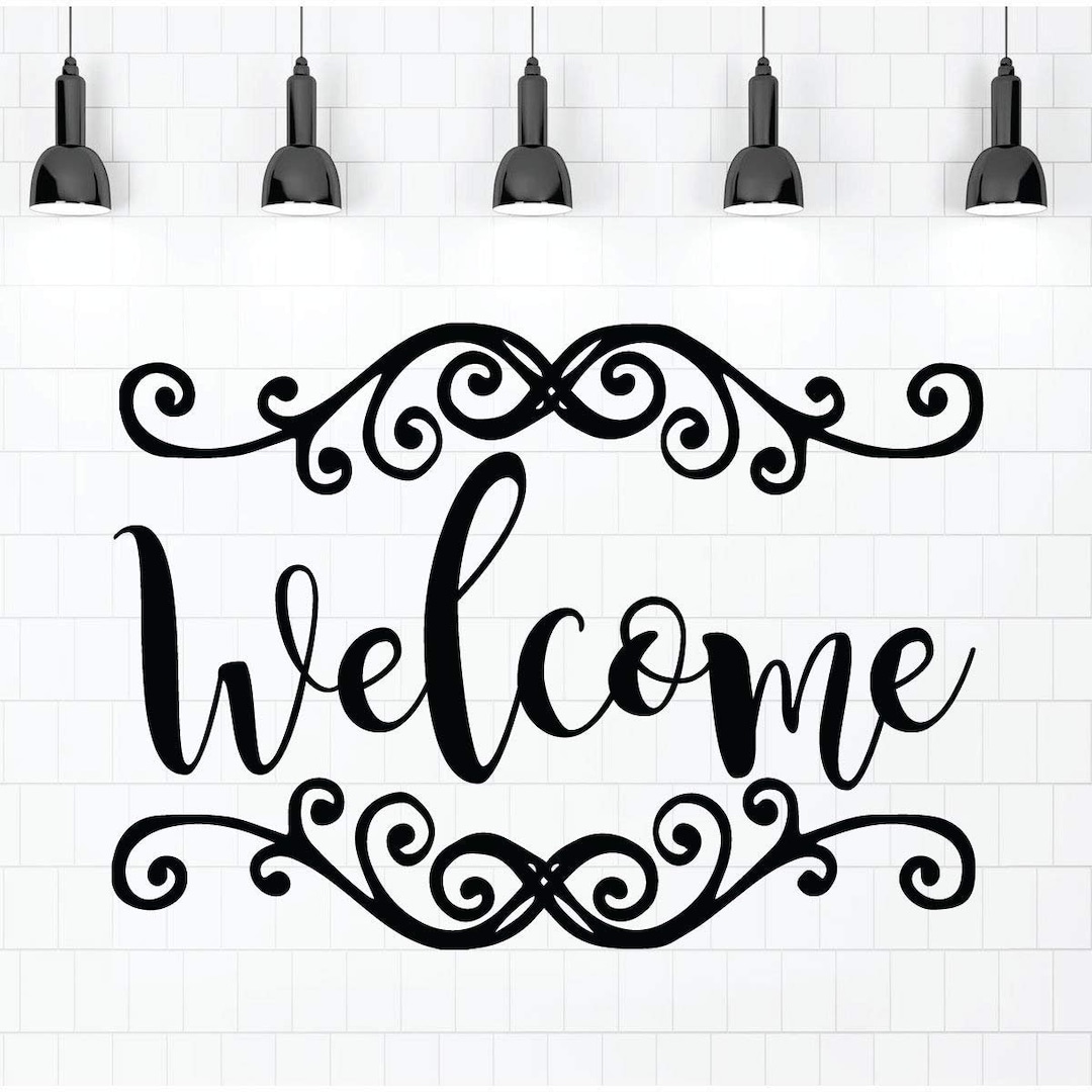 Welcome Vinyl Decal - Removable Sticker for Living Room Decor, Home ...