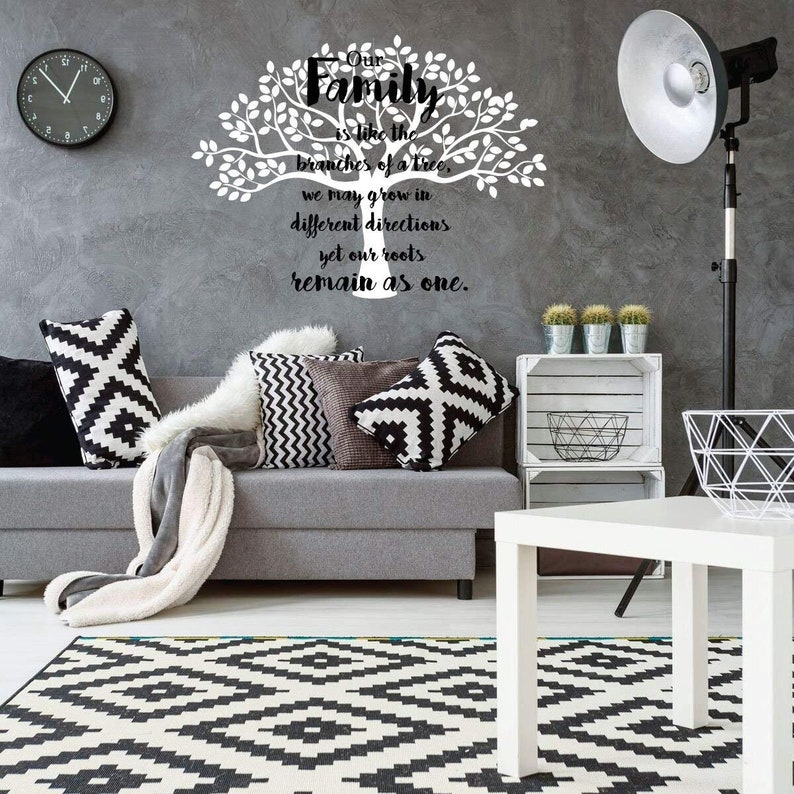 Family Tree Wall Decal - Family Themed Vinyl Decor for Home, Family ...