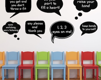 Classroom Rules Wall Decal Back-to-school Teacher - Etsy