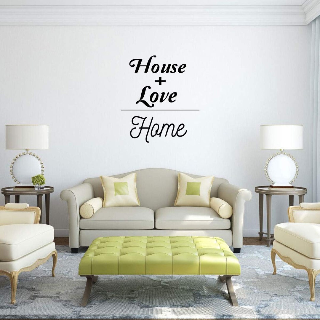 House + Love Home Vinyl Decal - Makes for a Great Gift for Friends and ...