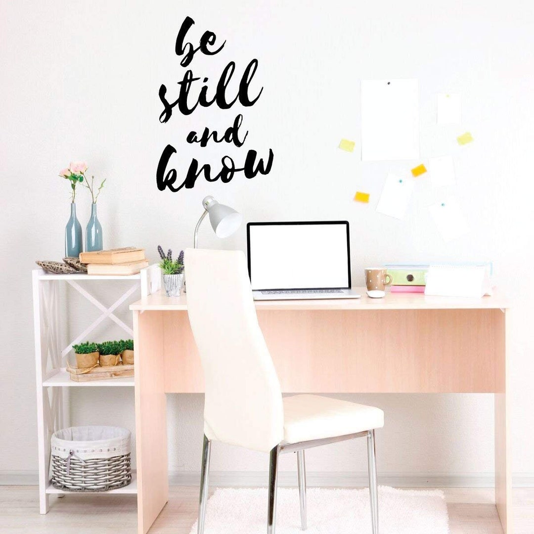 Christian Wall Decal - Be Still and Know - Vinyl Art Scripture and ...