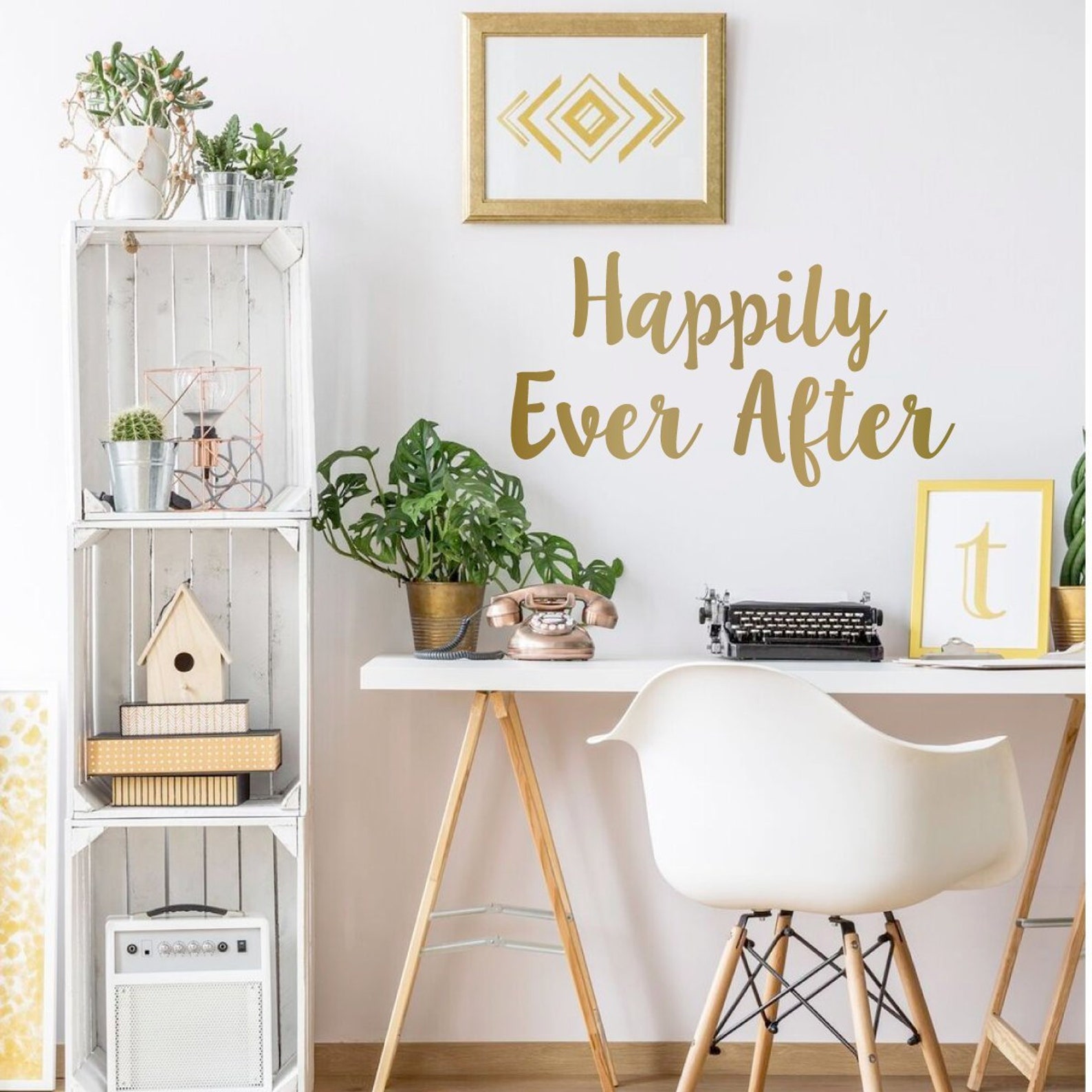 Happily Ever After Sign Fairytale Vinyl Wall Sticker for | Etsy