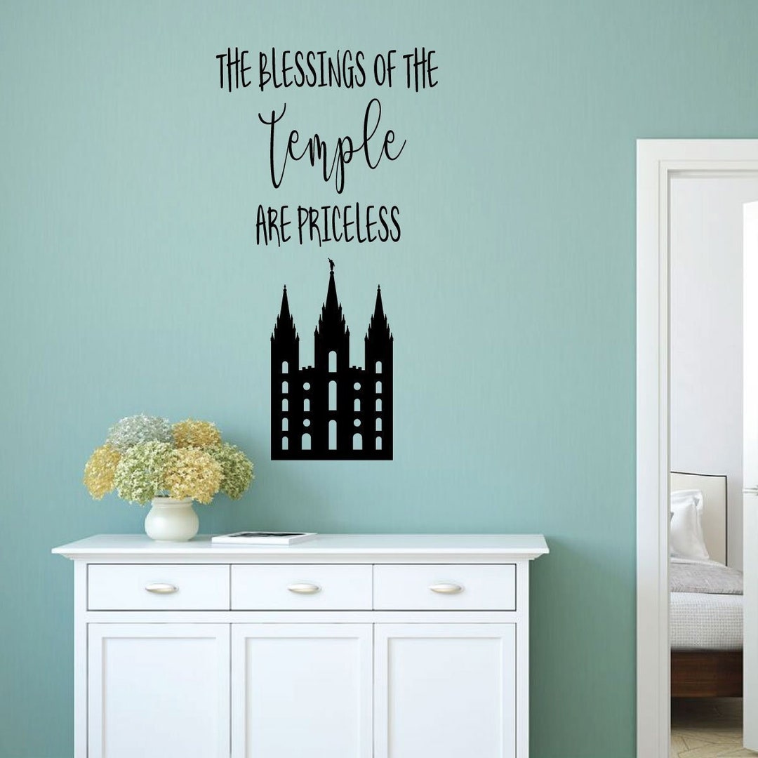 LDS Temple Wall Decal - Salt Lake City Art - the Blessings of the ...