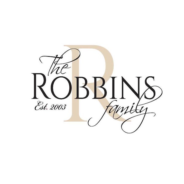 Last Name Wall Decal - Etsy