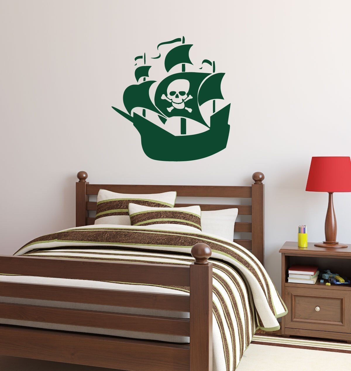 Customvinyldecor Pirate Ship Wall Decal Personalized | Etsy