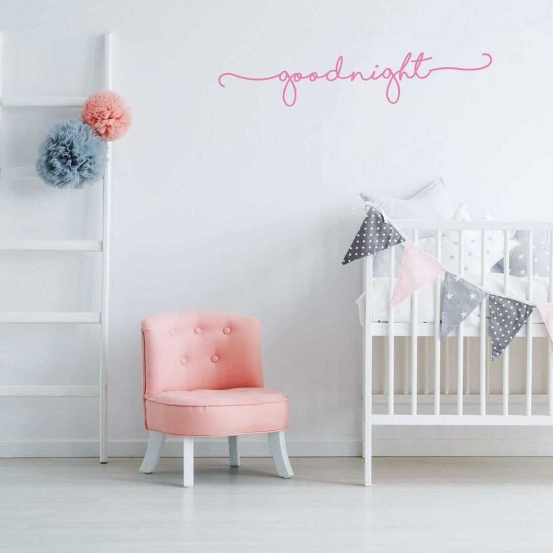 Nursery Wall Decor Goodnight Vinyl Sticker Decoration for | Etsy