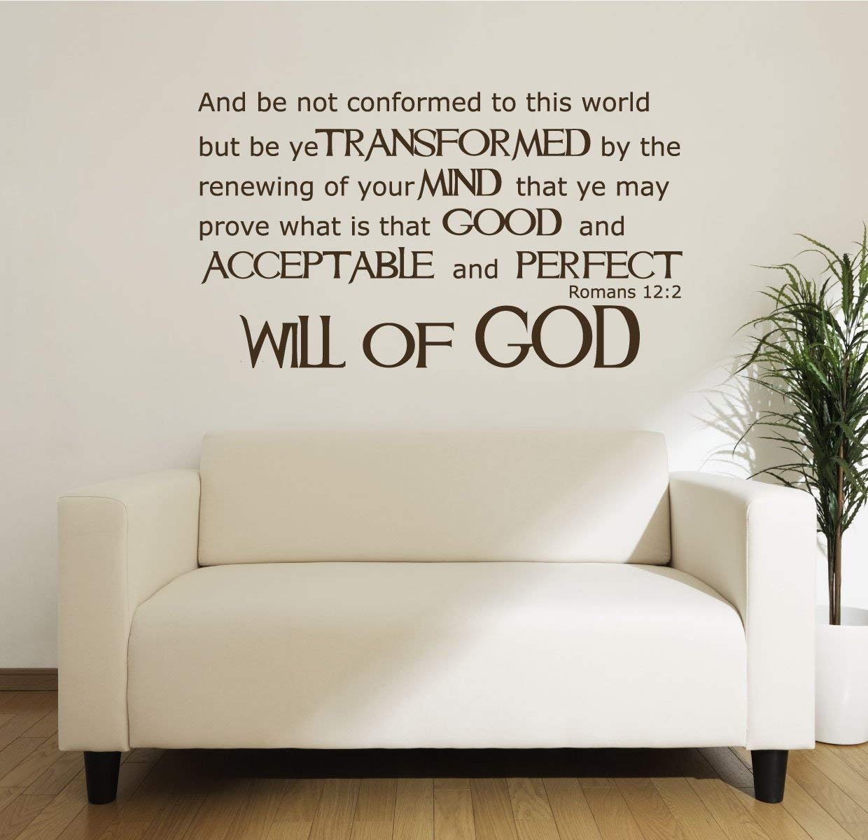 Romans 12:2 Wall Decal - Bible Verse Wall Art - Christian Home Decor - Etsy