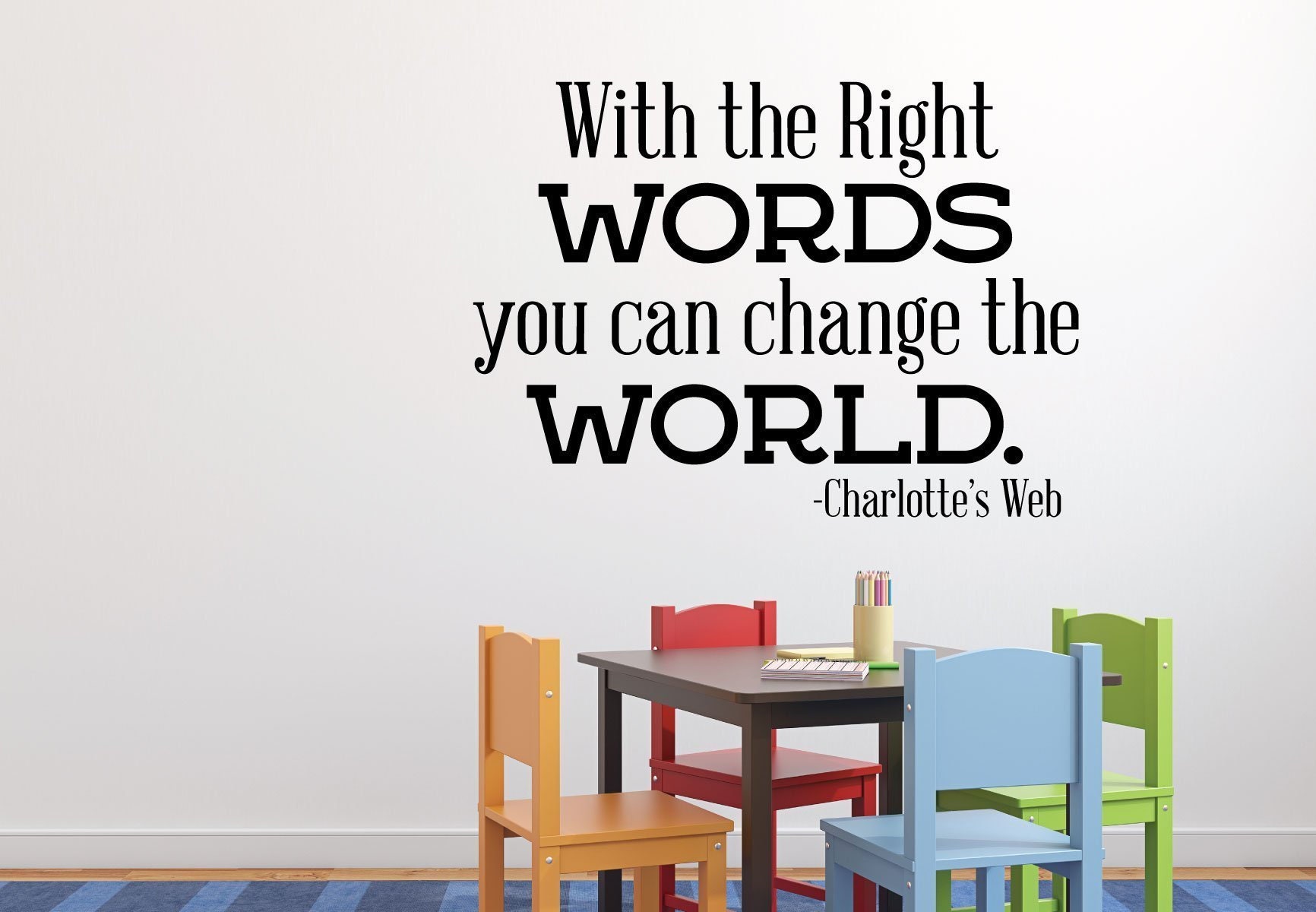 Change the World Inspirational Word Decals Vinyl Wall Decor | Etsy