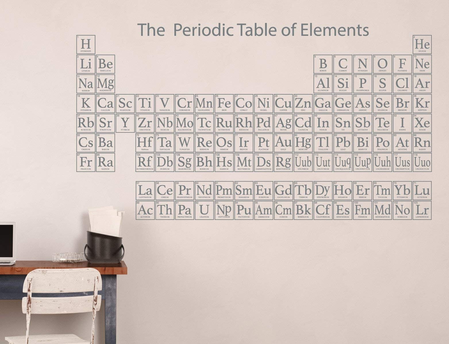 Large Periodic Table of Elements Chart Vinyl Decor Wall | Etsy