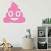 Poop Emoji Wall Decal - Vinyl Decorations for Boys or Girl's Bedroom ...