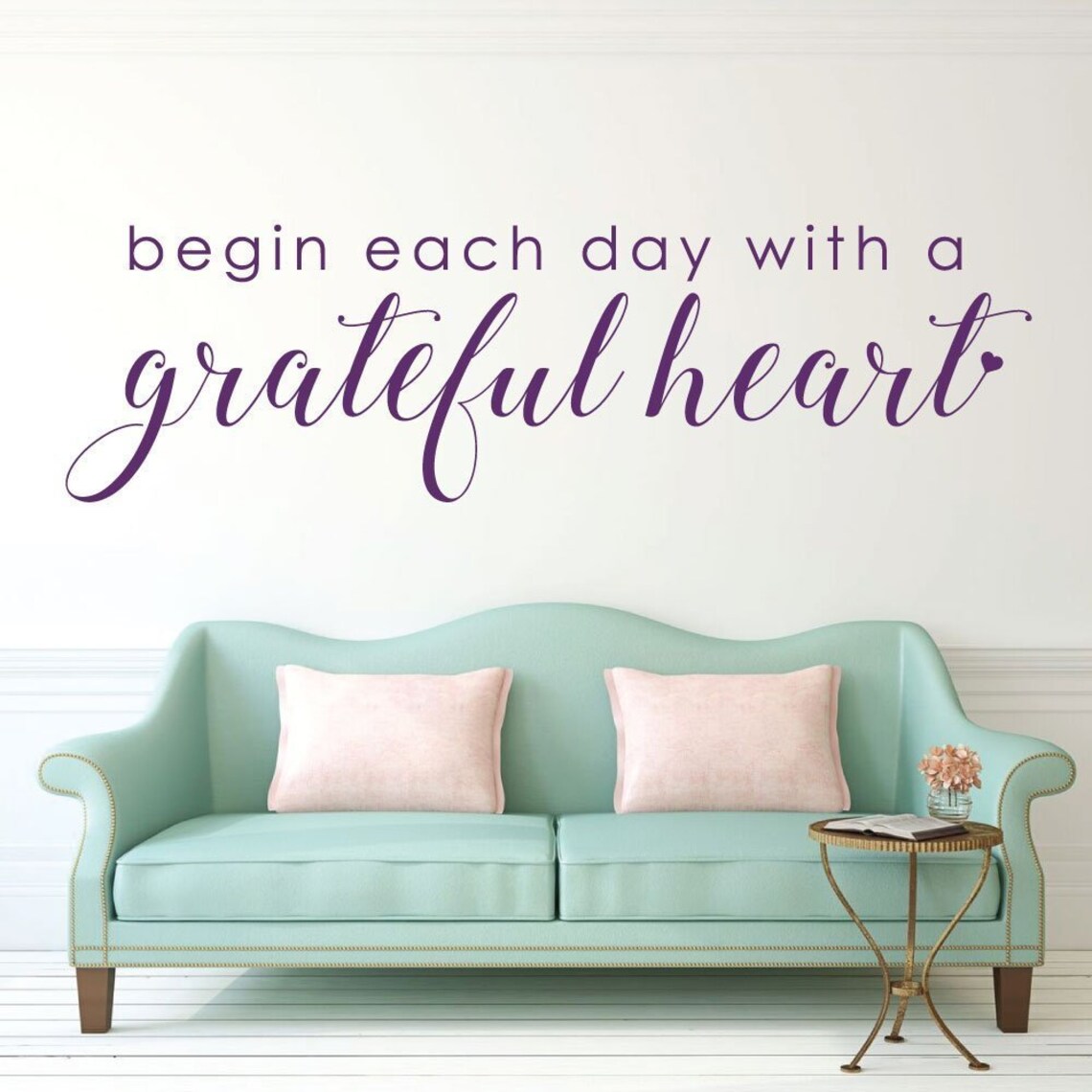 Gratitude Life Quote Wall Decal Inspirational Vinyl Home | Etsy