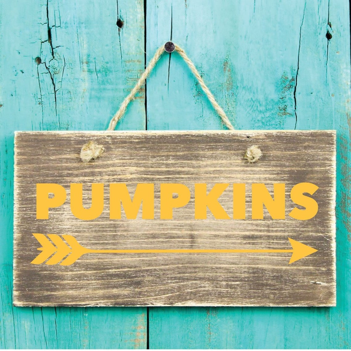 Fall Wall Decal Pumpkins Sign With Arrow Living Room | Etsy