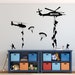Army Wall Decals, Soldiers Parachuting From Helicopters Personalized ...