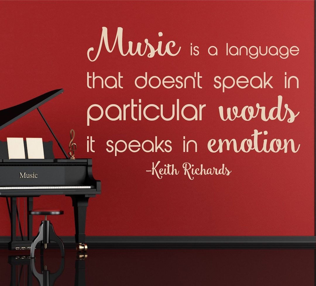 Music Quote Decals - Music is a Language That Doesn't Speak in ...