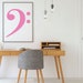 Music Wall Decal Bass Clef Symbol Musician Gifts for - Etsy