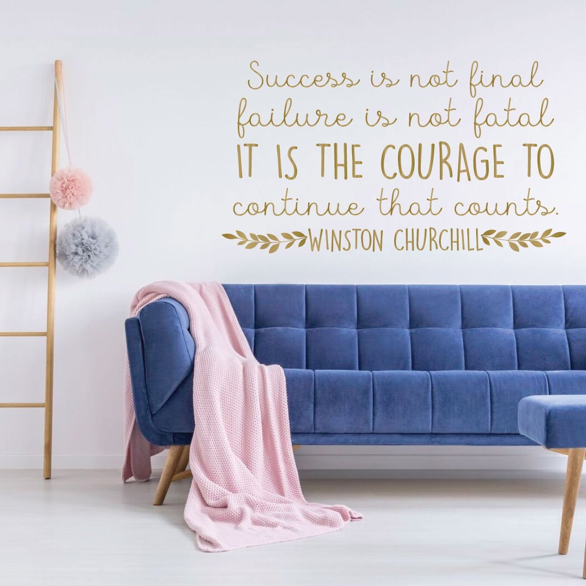 Inspirational Wall Decal Success is Not Final Winston | Etsy
