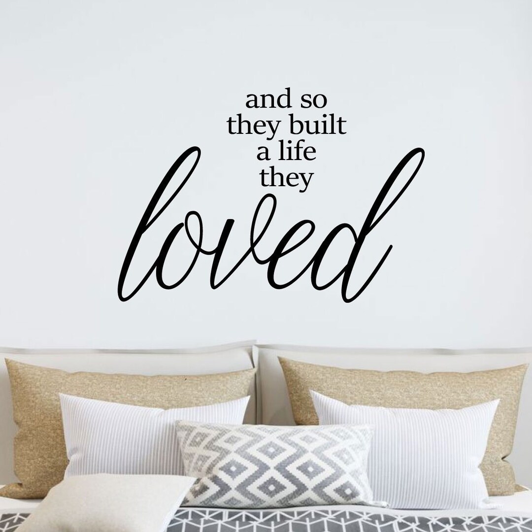 Family Vinyl Wall Decal - 'and so They Built a Life' - Etsy