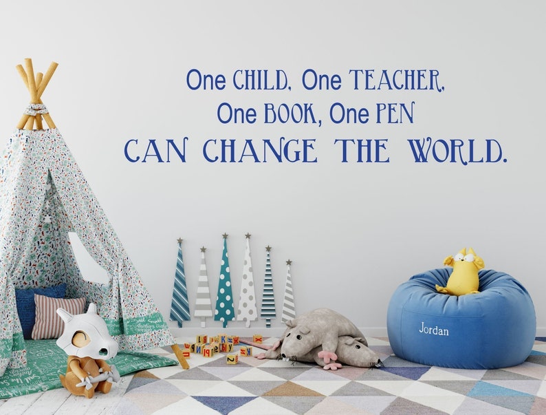 Classroom Vinyl Wall Decal one Child One Teacher One - Etsy