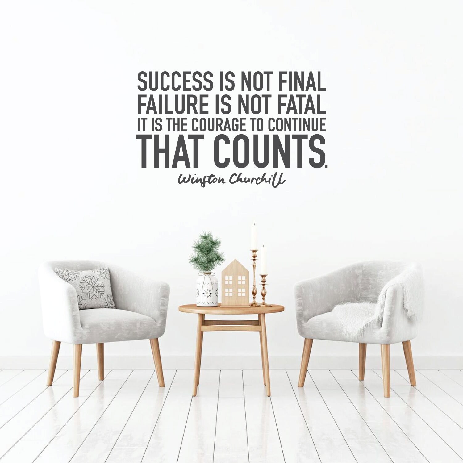 Inspirational Wall Decal Success is Not Final Failure is - Etsy