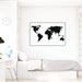 World Map Wall Decal Classroom Decorations - Vinyl Sticker Wall Decal ...