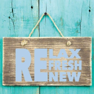 Inspirational Quotes - Relax Refresh Renew - Fun Wall Decor for Bedroom ...