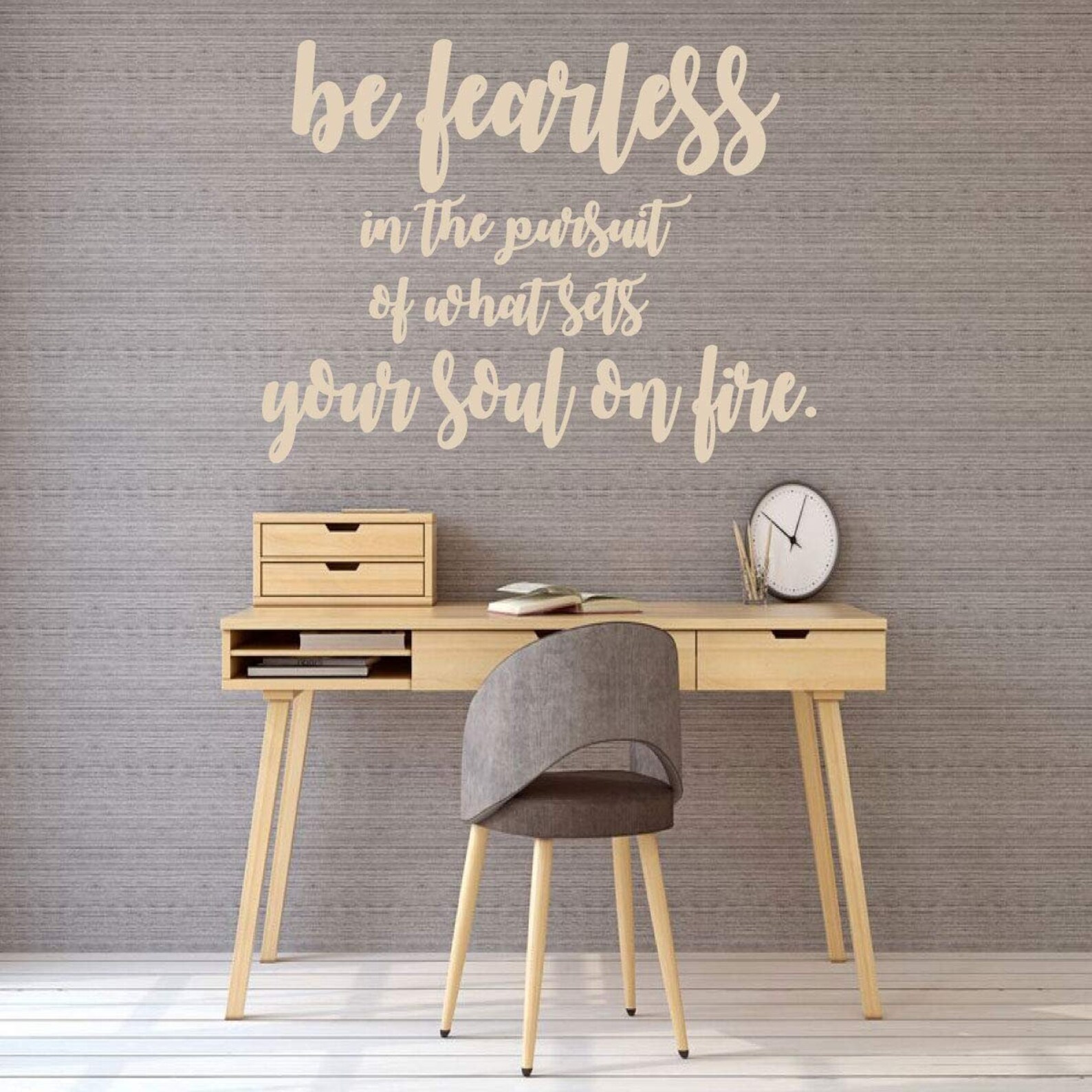Motivational Quote Be Fearless Wall Decal Motivational | Etsy