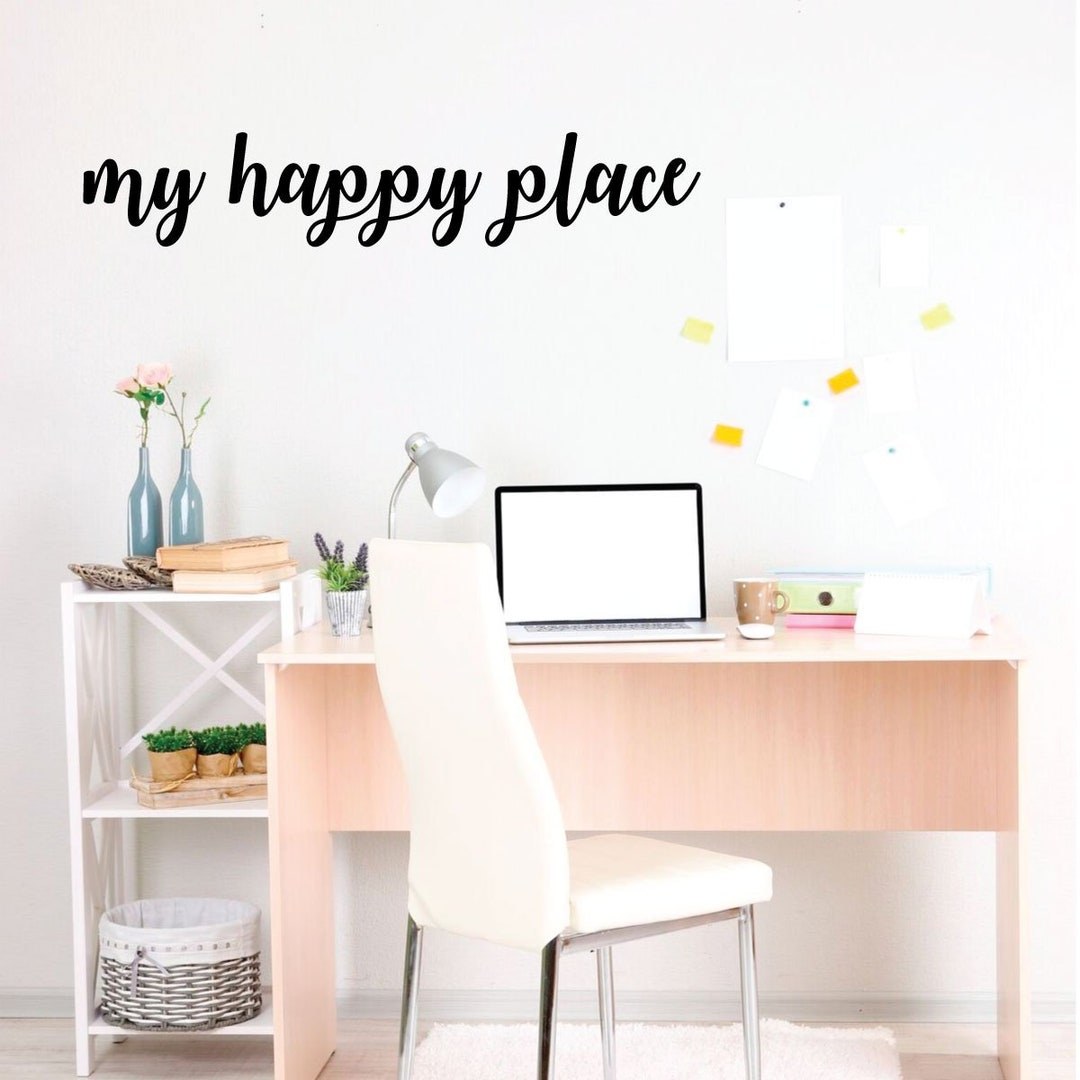 Craft Room Wall Decor - My Happy Place - Vinyl Decal Decoration for ...