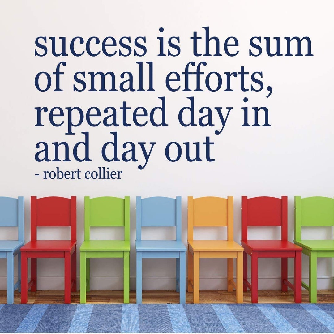Success Quote Wall Decal - Robert Collier Motivational Vinyl Saying ...