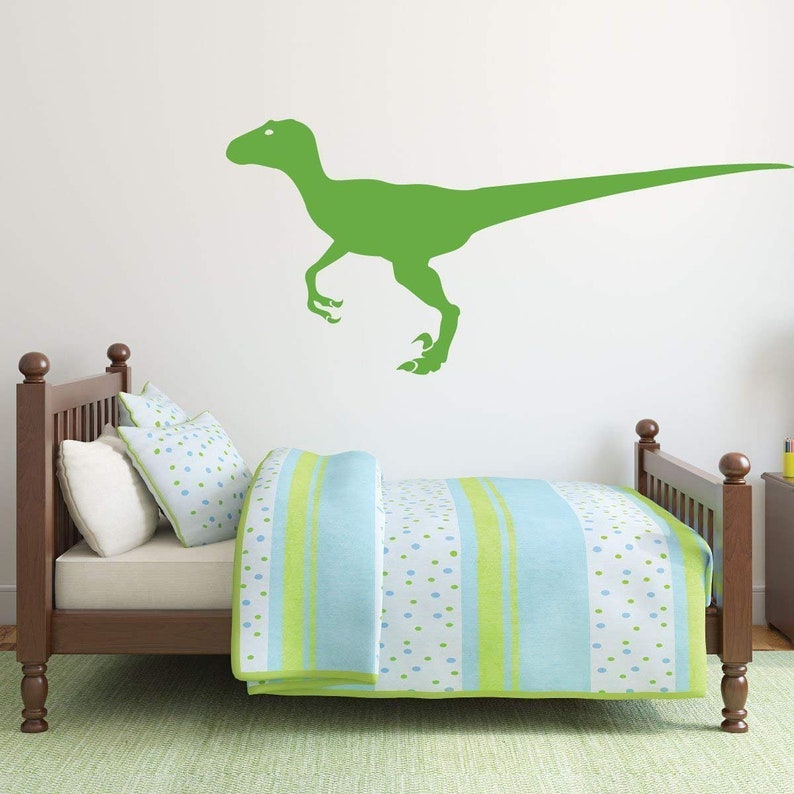Velociraptor Wall Decal Dinosaur Themed Vinyl Sticker Decor - Etsy