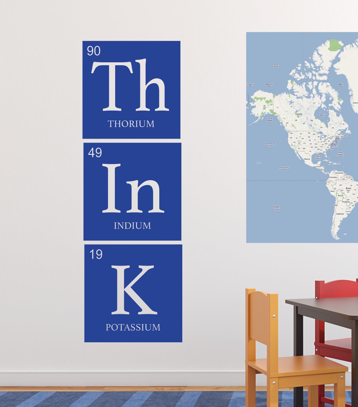 Periodic Table Wall Decal for Science Teachers Think Quote | Etsy