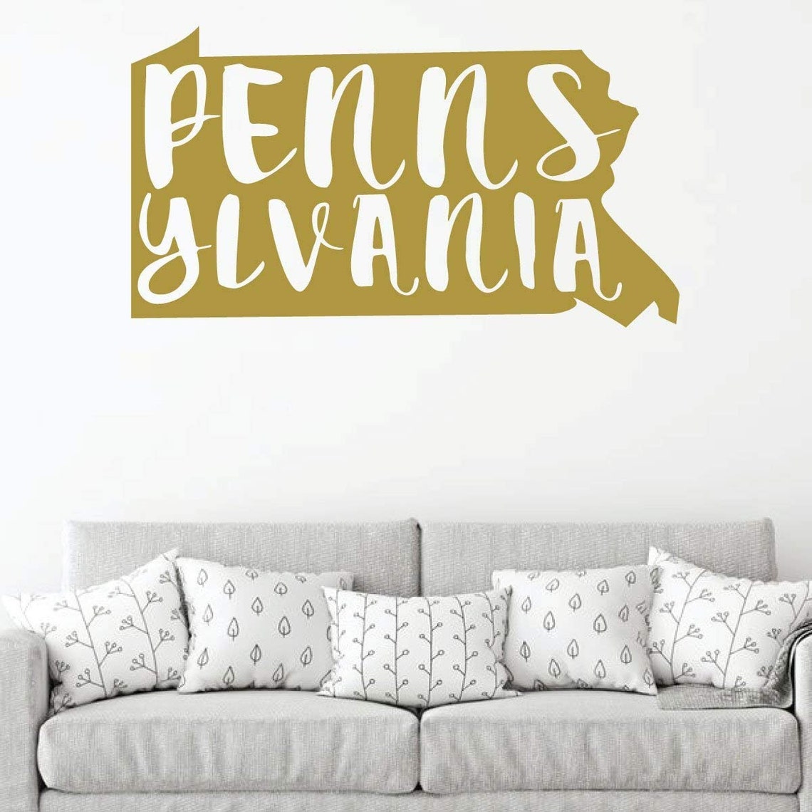 Pennsylvania Wall Decal State Silhouette Vinyl Art for Home - Etsy