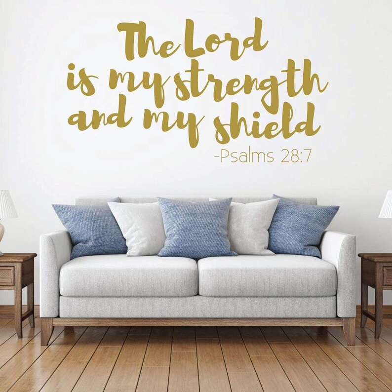 Christian Wall Decal the Lord is My Strength Vinyl - Etsy