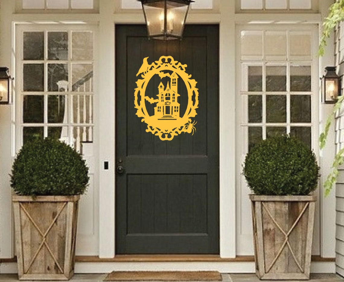 Haunted House Vinyl Sticker Decal for Halloween Decoration - Etsy