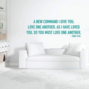 Bible Verse Wall Decor | A New Command I Give You | Love One Another ...