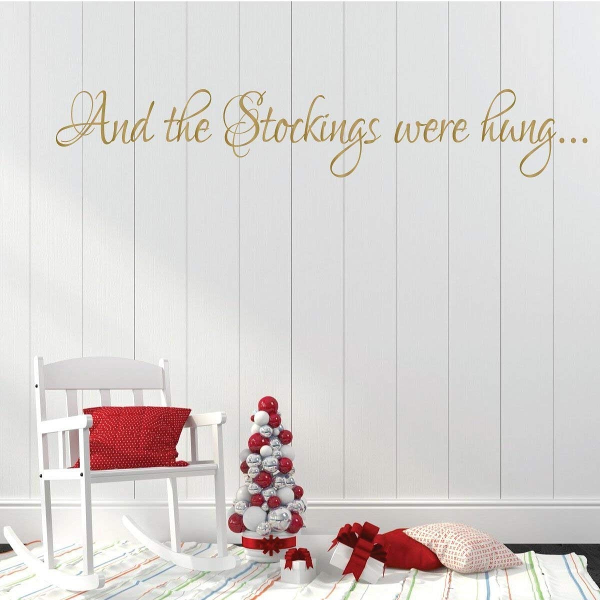 Christmas Wall Decal and the Stockings Were Hung Holiday - Etsy