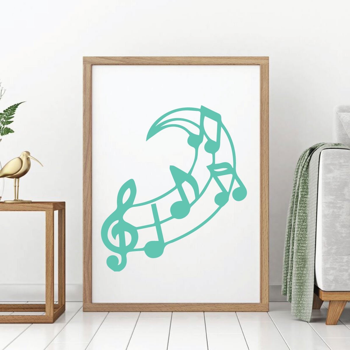 Music Notes Wall Decal - Musician Gifts for Bedroom, Playroom or Studio ...