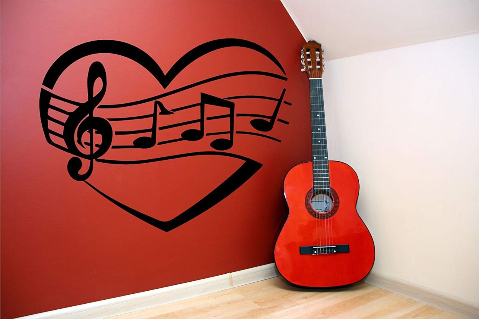Music Decals Musical Notes Within a Heart Music Notes Wall - Etsy