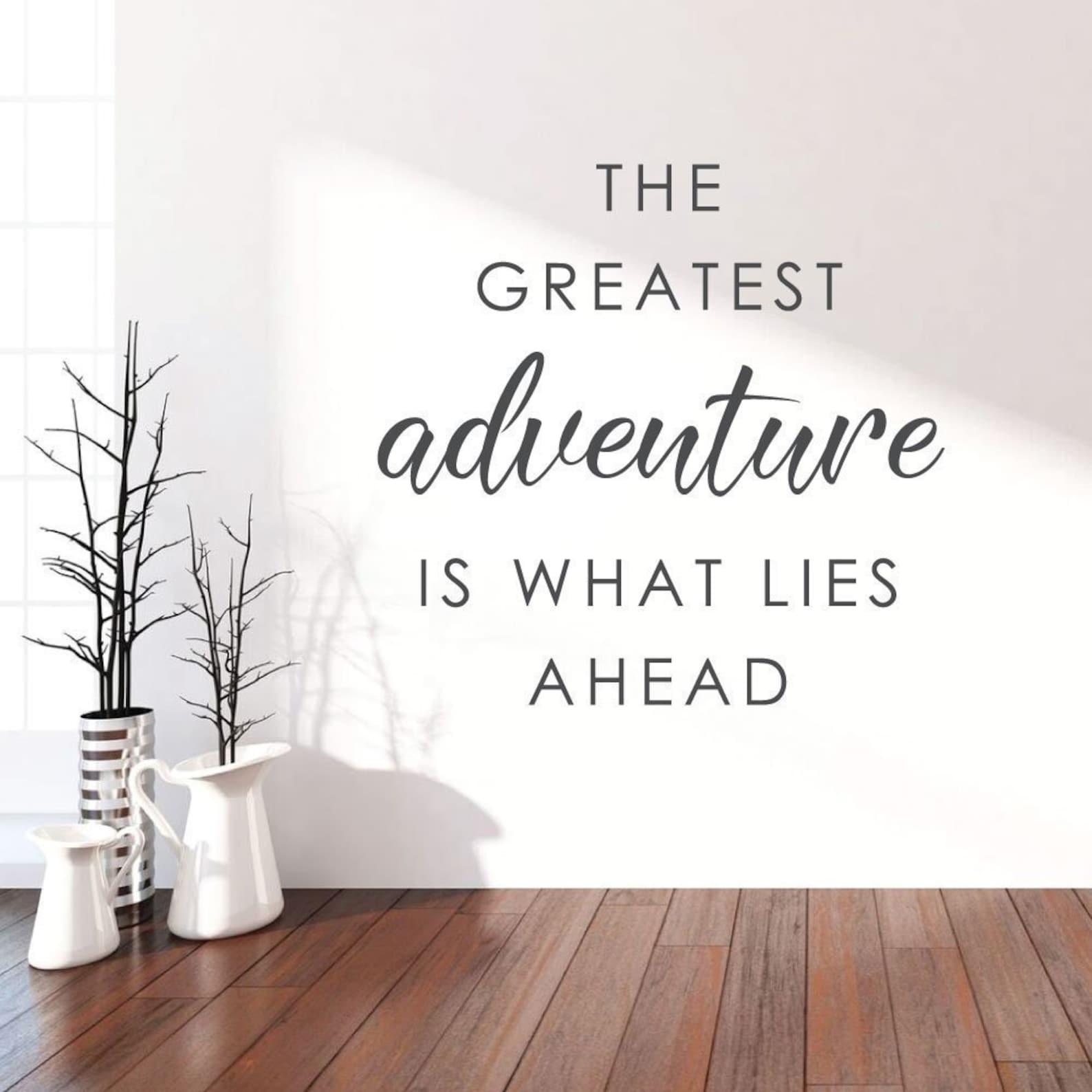 Inspirational Wall Decal the Greatest Adventure is What Lies - Etsy