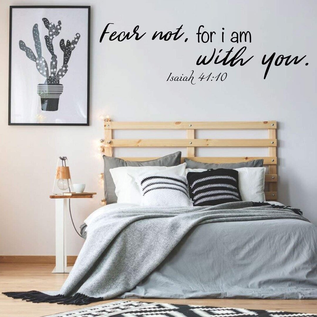 Christian Wall Decal - Fear Not for I Am With You - Vinyl Decor for ...