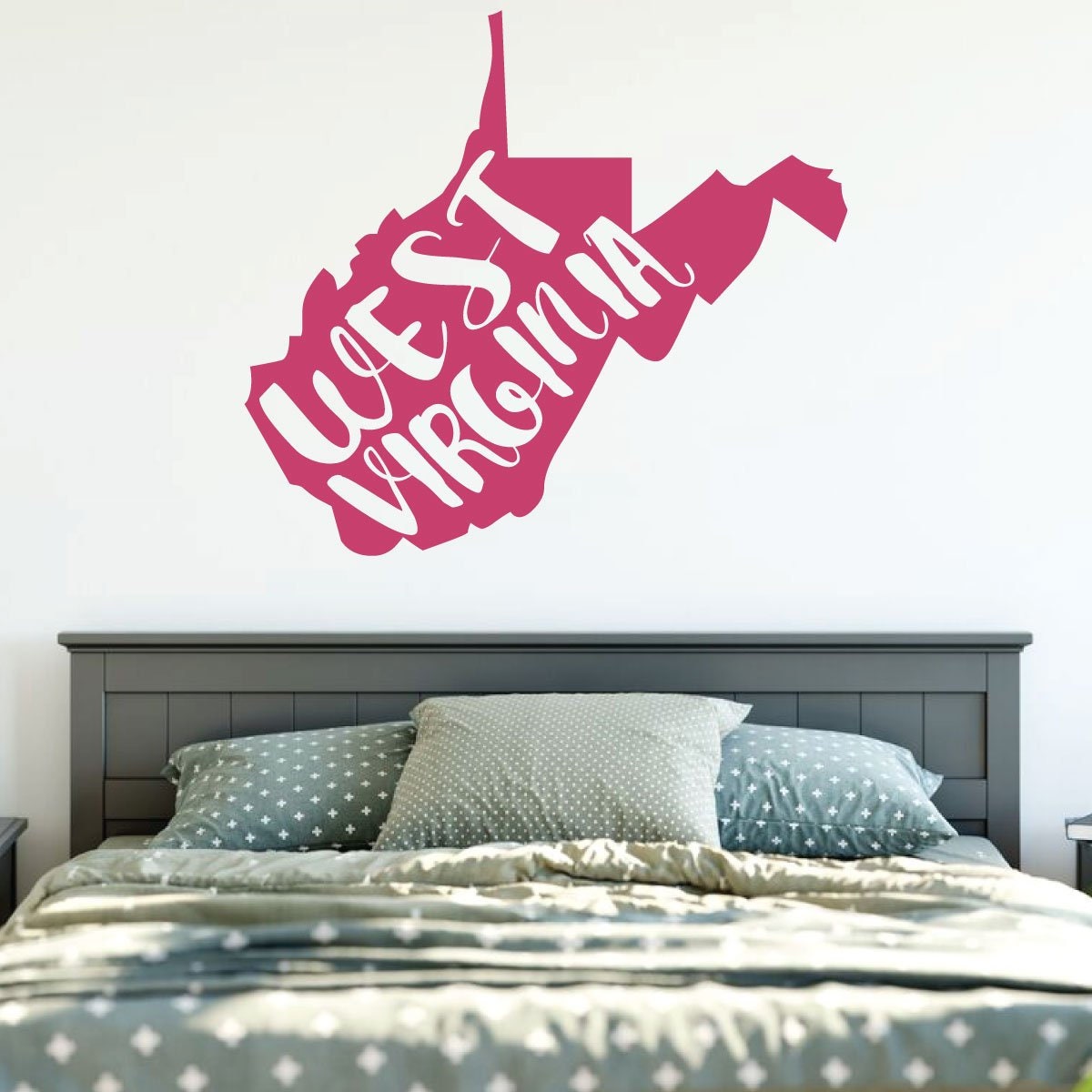 West Virginia Wall Decal - State Silhouette Vinyl Art for Home Decor ...