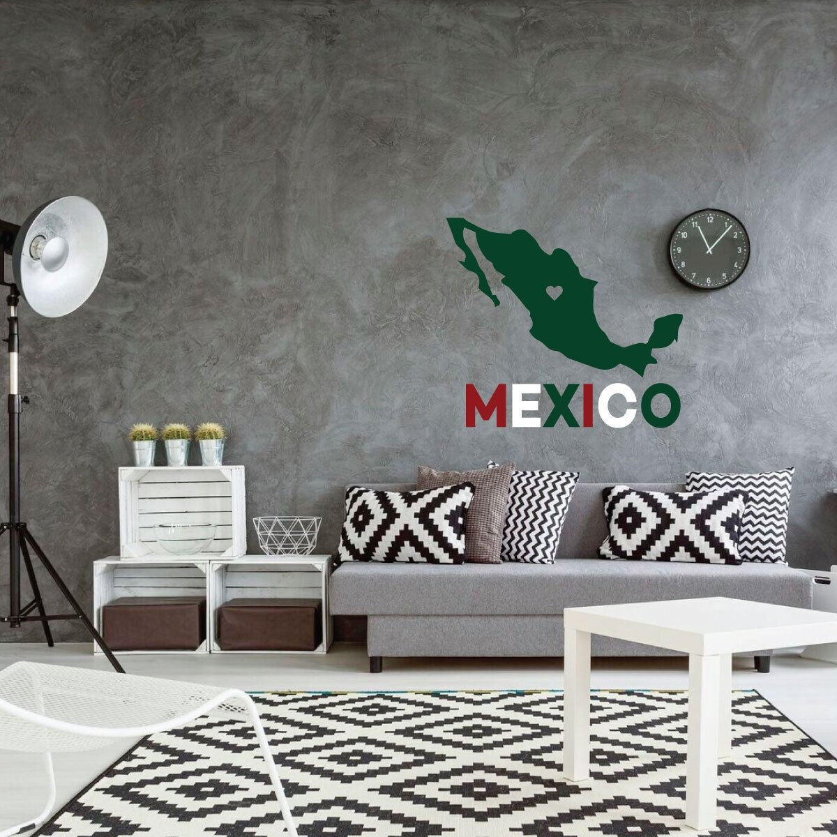 Mexico Wall Decal Mexican Map Vinyl Decor For Bedroom | Etsy
